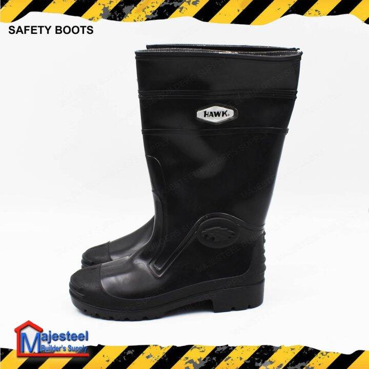 Hawk Rubber Rainboots Workwear Multipurpose Safety Boots | Lazada PH