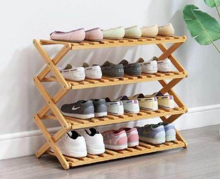 rak sepatu kayu 4 susun | Lazada Indonesia