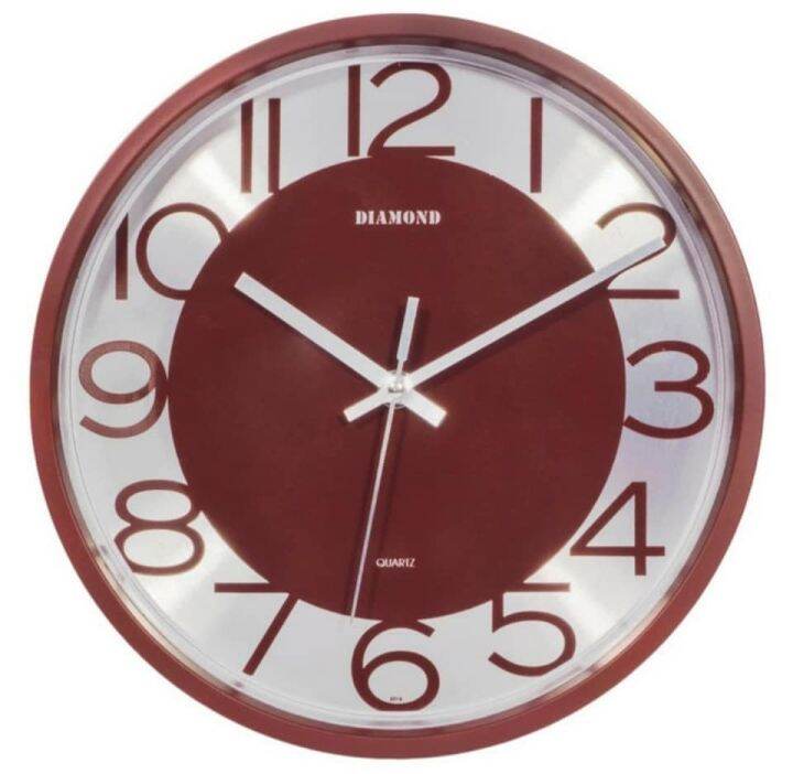 Jam Dinding Diamond - Sweep Luxury (Brown)Sweep / Silent Movement ...