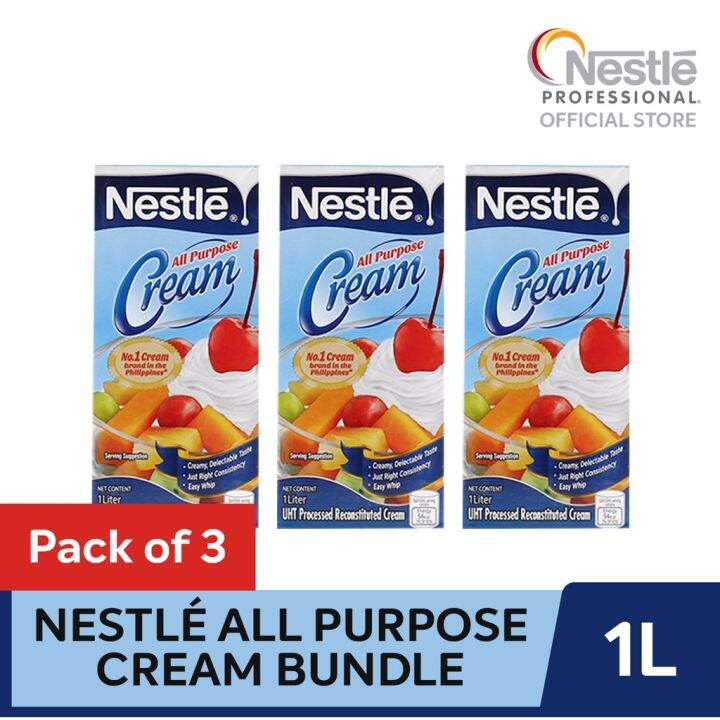 NESTLÉ All-Purpose Cream 1L Bundle - Pack of 3 | Lazada PH