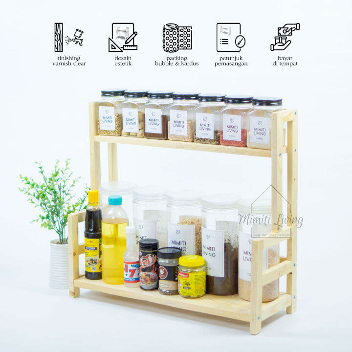 Rak Bumbu Dapur / Rak Serbaguna / Rak bumbu estetik | Lazada Indonesia