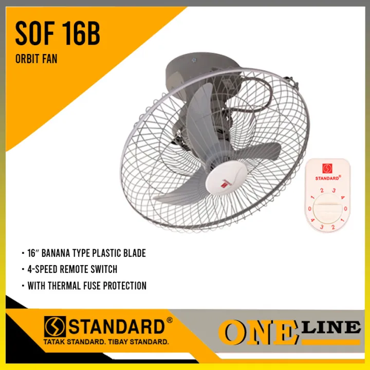 Oneline Standard 16" Banana Type Plastic Blade Orbit Fan (SOF-16B) | Lazada PH