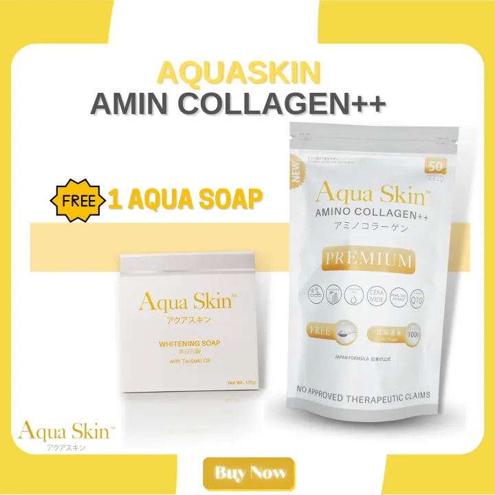 Aqua Skin Amino Collagen Powder Drink with Ceramide Tsubaki Soap Marine ...