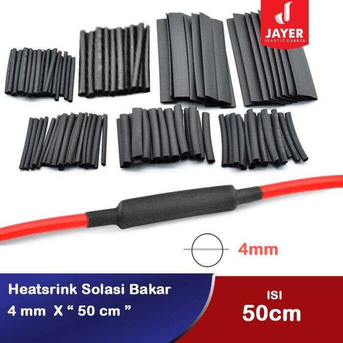 Solasi bakar Heatshrink Insulator listrik 4mm Harga per 50cm Murah | Lazada Indonesia