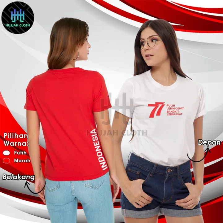 Kaos 17 Agustus 2022 Hut RI 77 Merah Putih / Kaos 17 Agustusan Terbaru 2022 / Kaos 17 Agustusan ...