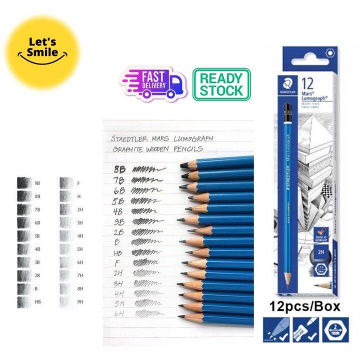 Hot sale ☞Staedtler Mars Lumograph Pencil Drawing Sketching Pensel Lukis♭ | Lazada