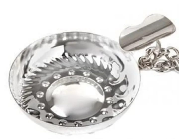 Silver Plated Tastevin Cellarman's Wine Tasting Cup w/ Attached Chain ...
