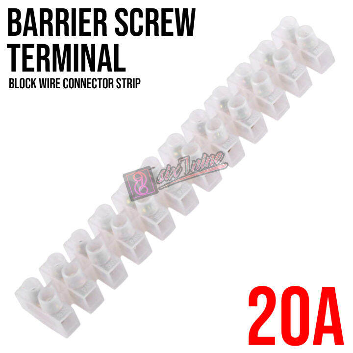 Barrier Screw Terminal Block Wire Connector Strip 20A | Lazada PH