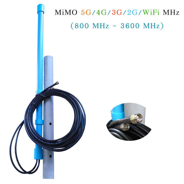 เสาอากาศรอบทิศทาง 5G MiMO 2CA 5G (700 MHz OK)Bias T Ai EmaxIT🐓Real(2600 MHz) /4G/3G/2G/WiFi MHz ...