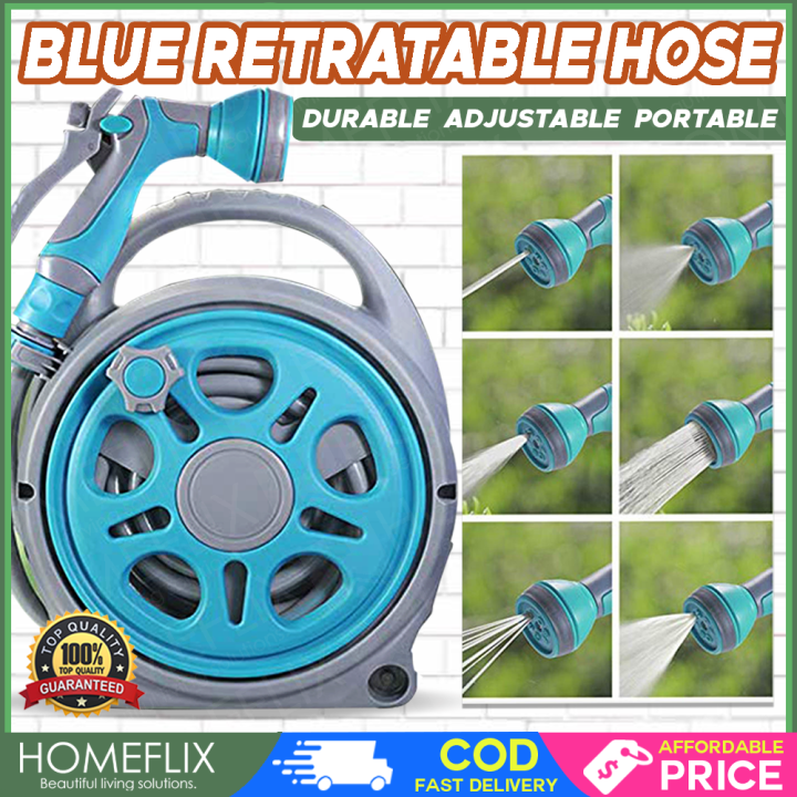 Homeflix 10 Meters retractable Hose, Gardening, Garden Hose with 7 ...