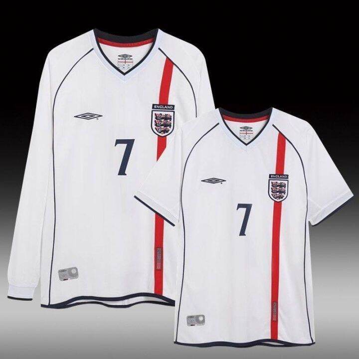 ⭐-Original material- England retro jersey 2002 World Cup No. 7 Beckham ...