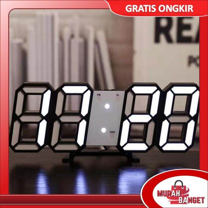 Murah Banget - Jam Dekorasi / 3D Clock / Jam Alarm Digital 3D Bentuk ...