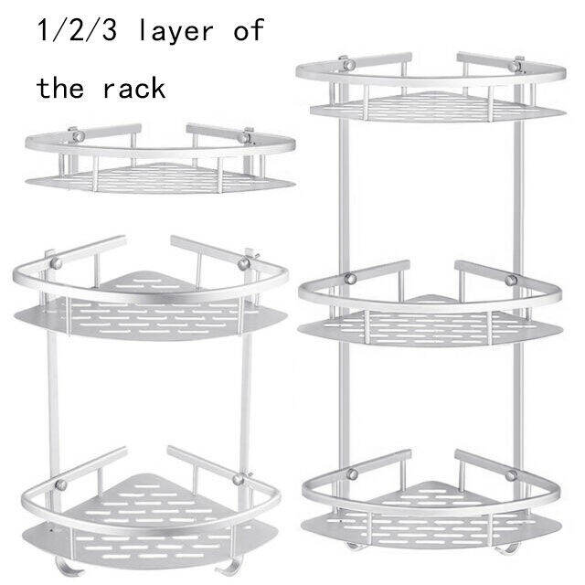 1/2/3 Layer Corner Bathroom Rack Triangular Bathroom Corner Organizer ...