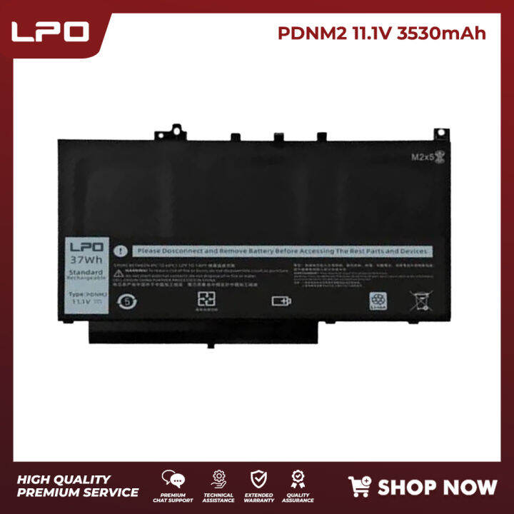 LPO Laptop Battery PDNM2 Compatible with Dell Latitude 12 E7270 and ...