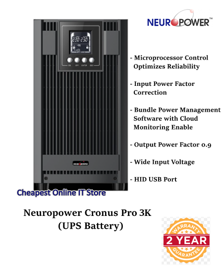 Neuropower Cronus Pro 3K (3000va) Tower Series Cost Effective Double ...