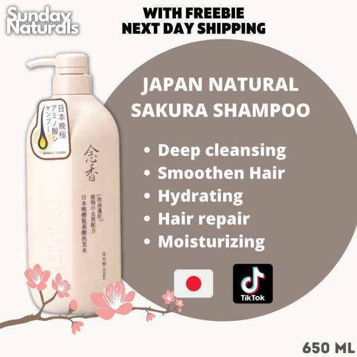 【in Stock Shamp Condi】650ml Sakura Japan Natural Shampoo Conditioner