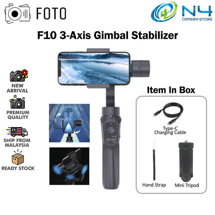 FOTO F10 3-Axis Foldable Smartphone Handheld Gimbal Cellphone Video ...