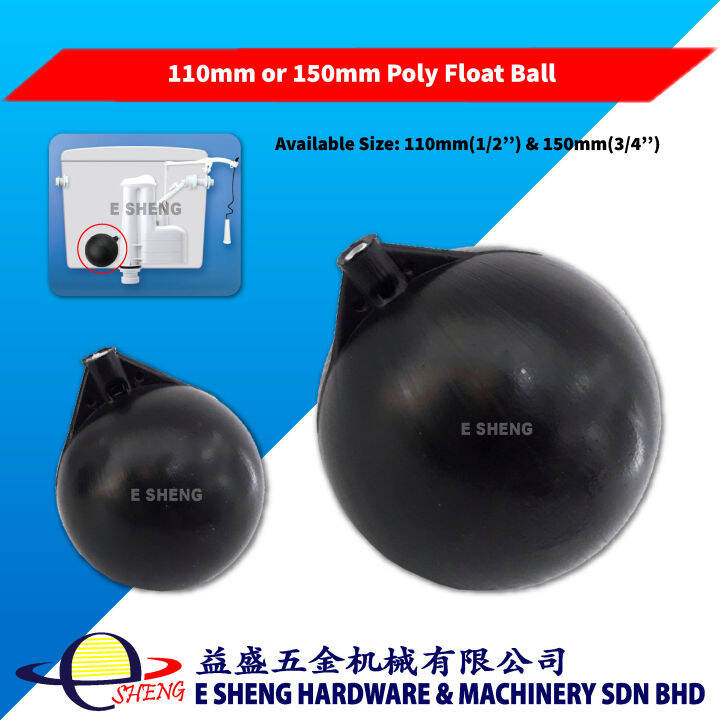 11CM (1/2'') & 15CM (3/4'') Poly Float Ball For Toilet Float Valve ...