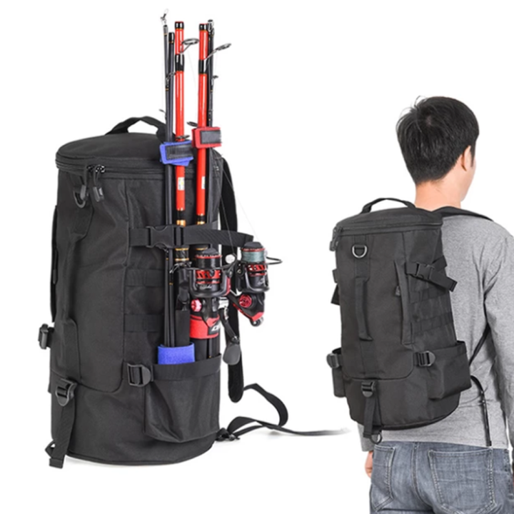 Tas Pancing Ransel Untuk Joran dan Alat Pancing Multi Ruangan | Lazada ...