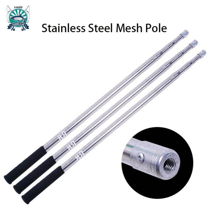 2.1M Stainless Steel Fishing Catching Net rod Harpoon Rod Fishing Gear ...