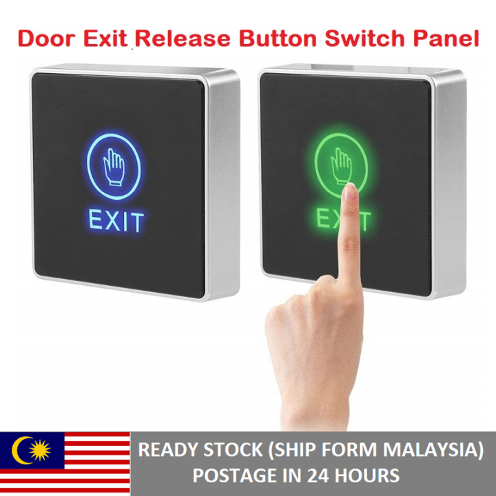 Door Exit Release Button Switch Panel LED Light for Door Access Control System | Lazada