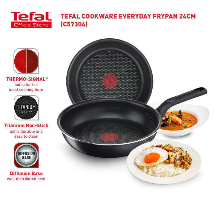Tefal Cookware Everyday Frypan 24cm (C57304) | Lazada