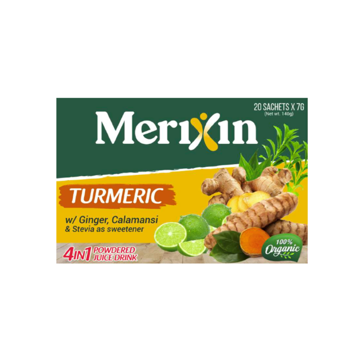 MERIXIN Turmeric 4in1 Juice Drink 7g sachet (Sold per piece) | Lazada PH