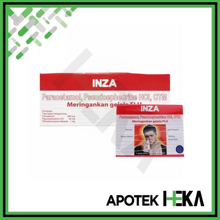 Inza Tablet Obat Flu dan Demam Box isi 25x4 Tablet | Lazada Indonesia