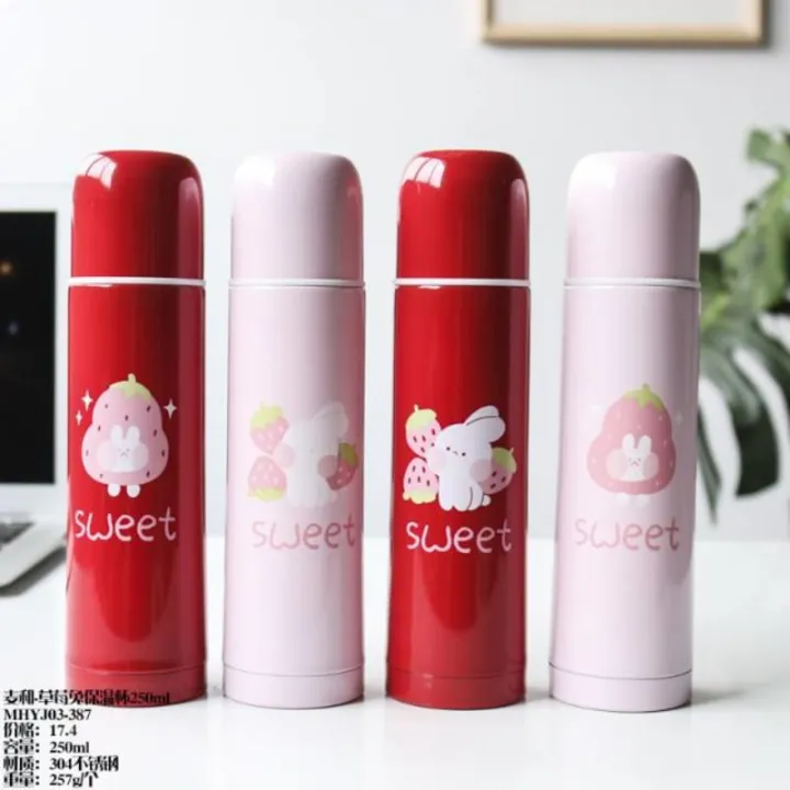 Termos Slim imut Original MH seri Sweet Strawberry Rabbit 250 ml ...