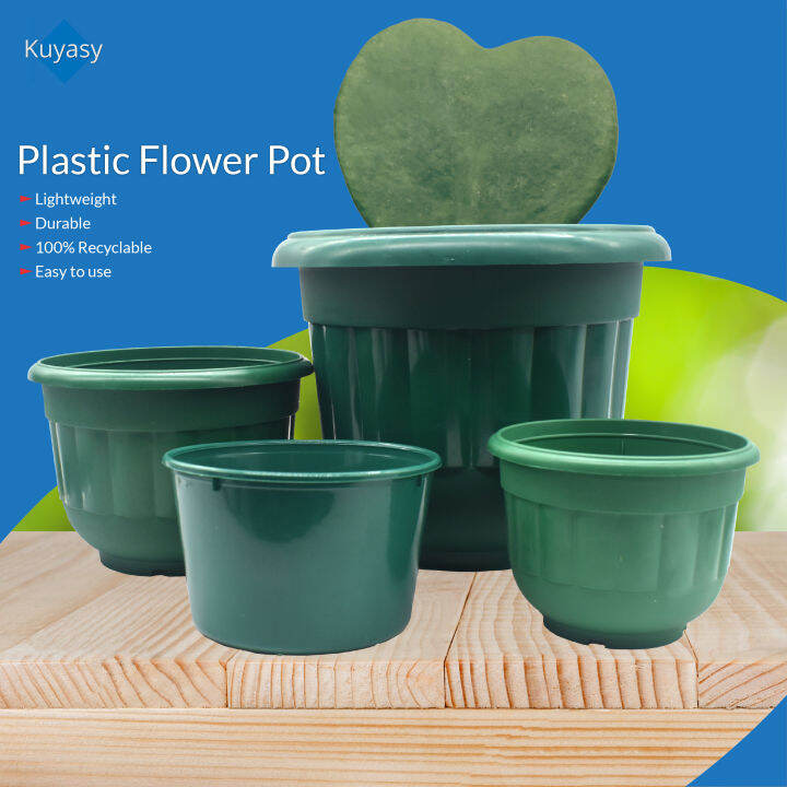 Kuyas Rounded High Quality Plastic Garden Flower Pot (per pieces ...