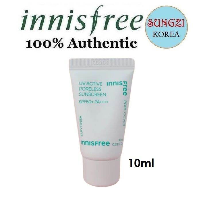 INNISFREE UV Active Poreless Sunscreen 10ml (2026) Korean Cosmetics ...