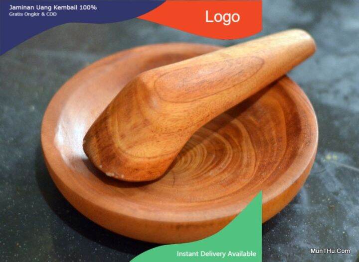 ULEKAN KAYU 1 SET / COBEK KAYU UKURAN JUMBO | Lazada Indonesia