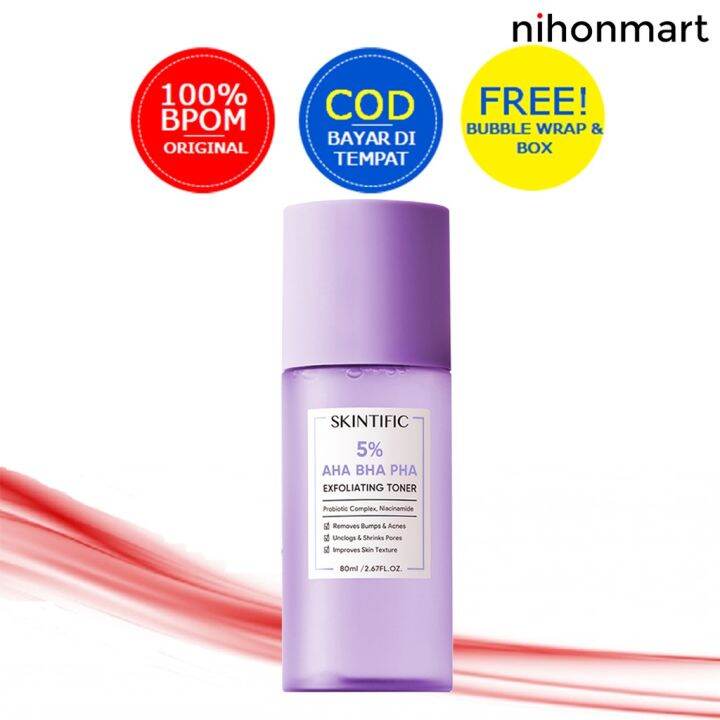 Skintific 5% AHA BHA PHA Exfoliating Toner 80ml | Lazada Indonesia