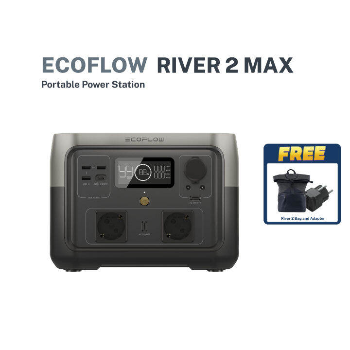 Ecoflow RIVER 2 Max 220V Portable Power Station 512Wh Solar Generator ...