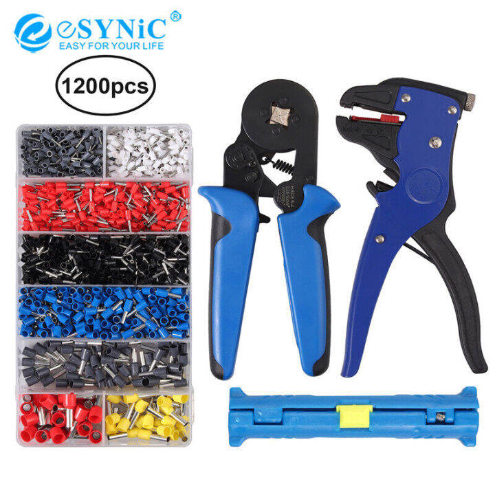 eSYNIC Crimp Tool Kit 6-4 Crimper Plier Wire Terminal 0.25-10mm² and ...