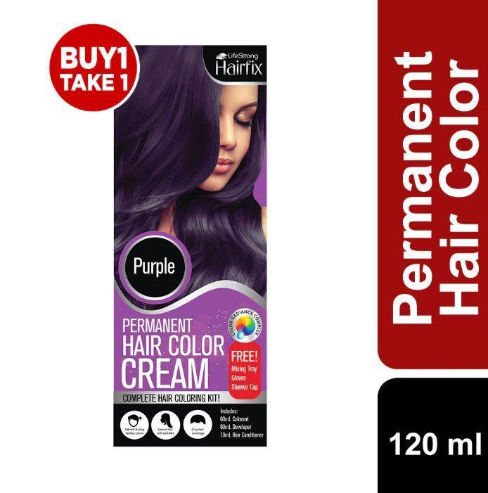 HAIRFIX Permanent Hair Color Cream Purple 120ml BUY 1 TAKE 1 | Lazada PH