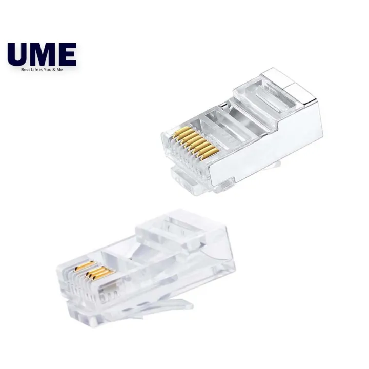RJ-45 Transparent Modular Plug Internet / Phone Cable LAN Network for ...