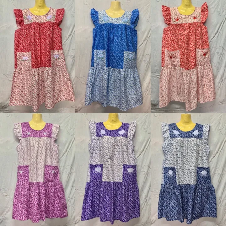 New for 2022 Daster 2 Pocket Embroidery Mini Print Coordinates Pambahay ...