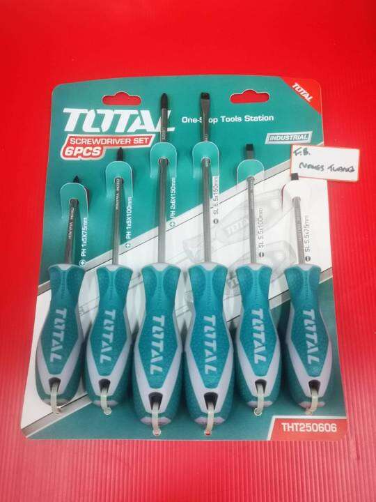 TOTAL Screwdriver Set ชุดไขควง 6 ตัวชุด งานหนัก | Lazada.co.th