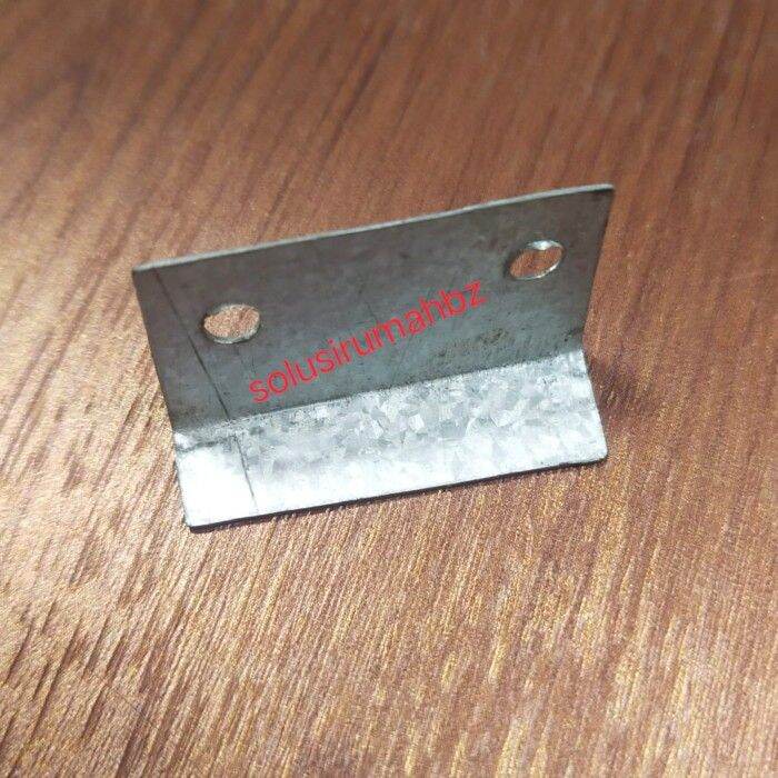 klem kaca L siku galvalum jenis seng clamp jepit plat penahan cermin ...