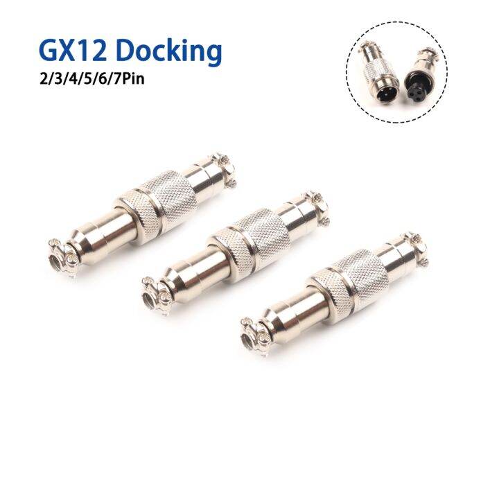 1Set GX12 Docking 2 3 4 5 6 7Pin Male amp; Female Circular Panel 12mm Metal Aviation Connector ...