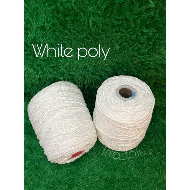 Tali Katun Macrame / Makrame Premium 3-4 mm 1 Kg Warna White Poly - ZI ...