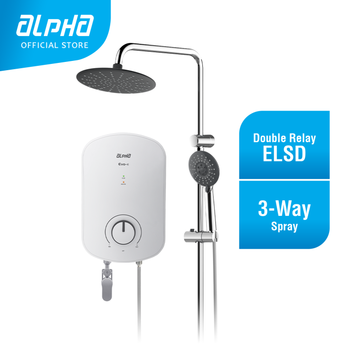 ALPHA - EVO E Rain Shower Instant Water Heater (Non Pump) | Lazada