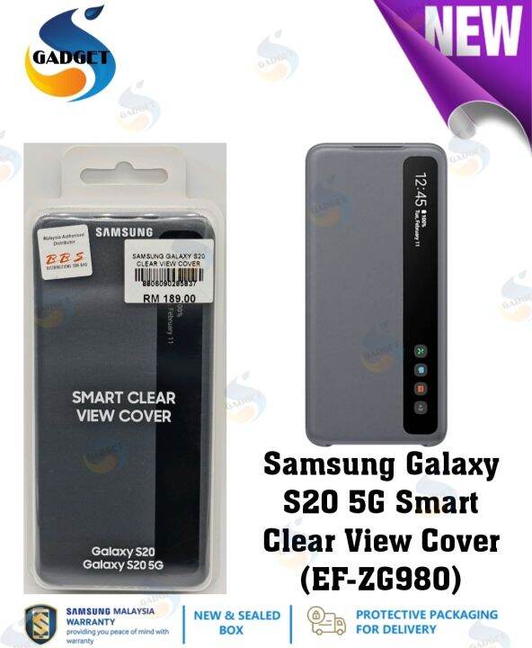 [Original] Samsung Galaxy S20 5G Smart Clear View Cover (EF-ZG980) | Lazada
