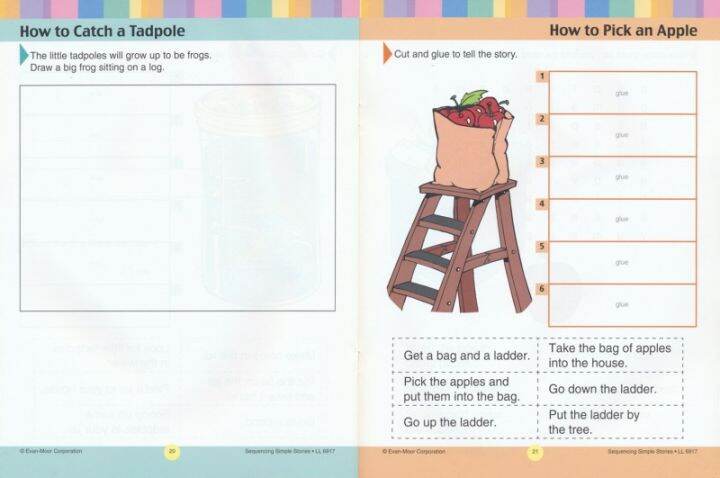 Evan moor learning line workbooks - sequencing simple stories grades 1 ...