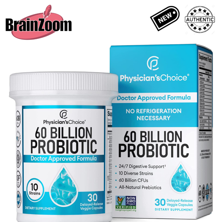 Physician's CHOICE Probiotics 60 Billion CFU - 10 Diverse Strains Plus ...