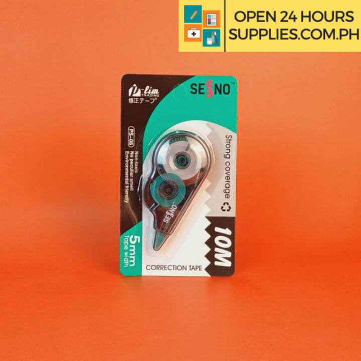 Correction Tape (SESNO) 10meter 5mm assorted colors School office supplies stationery | Lazada PH