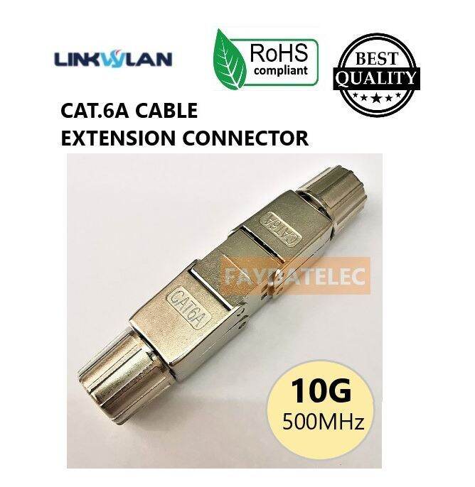 CAT6A Cable Extension Connector 8P8C RJ45 Full Shielded Zinc Alloy Die ...