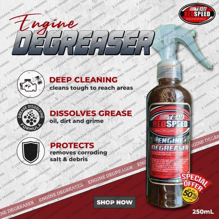 Red Speed Heavy Duty Engine Degreaser Cleaner Spray 250 ml with Free ...