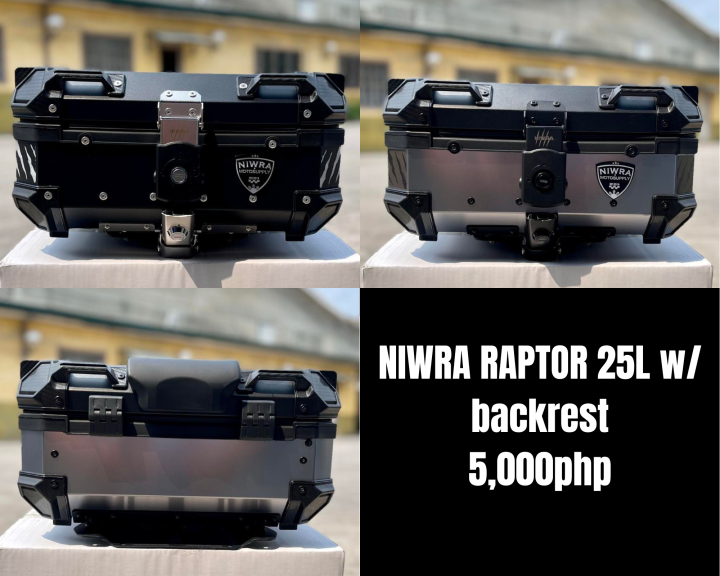 NIWRA Raptor 25L Aluminum top box | Lazada PH